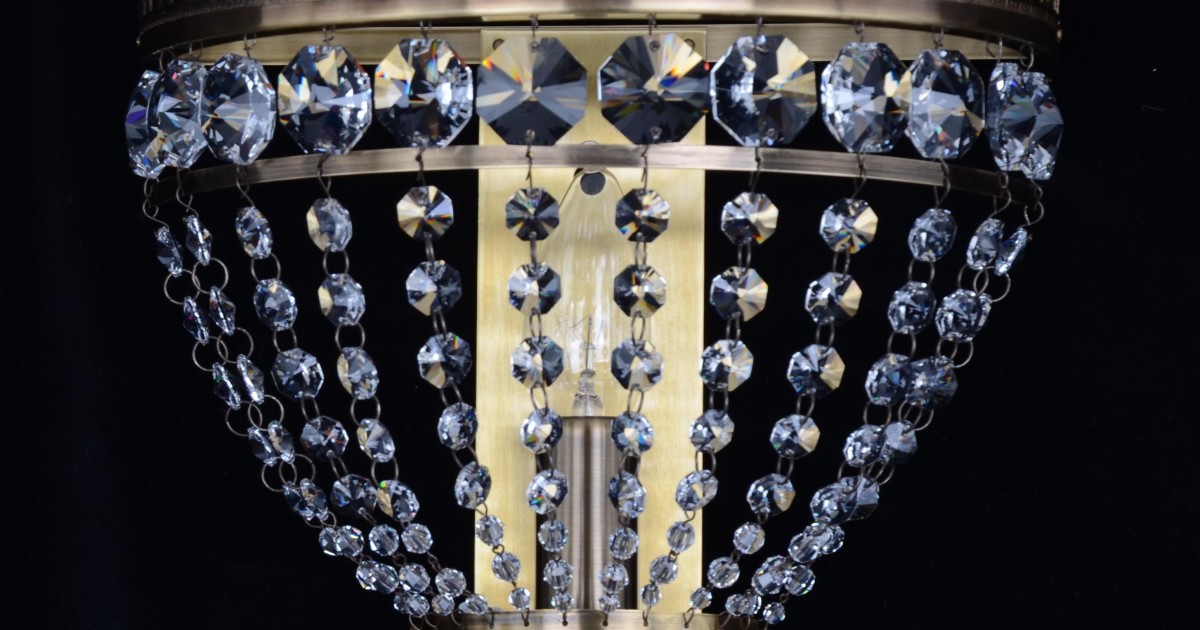 1 Bulb Strass crystal wall light ANTIK surface-mount | Bohemian glass