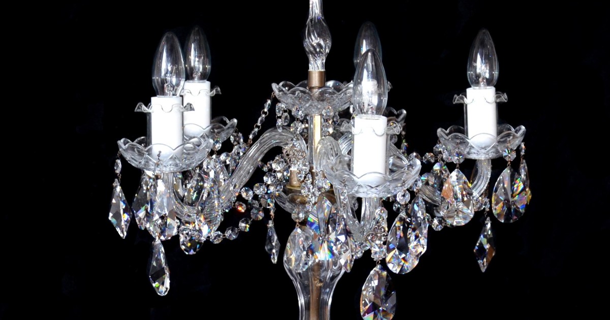 Table lamps made of plain crystal glass decorated with quality laed cut ...