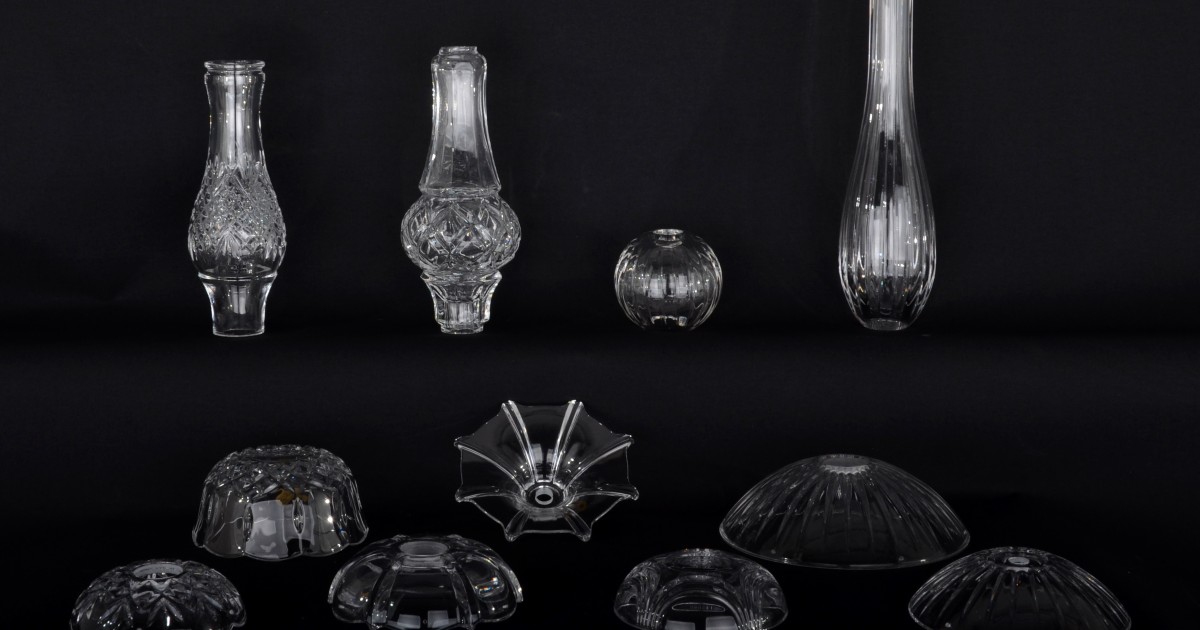 Plain crystal glass lighting fixtures | Bohemian glass